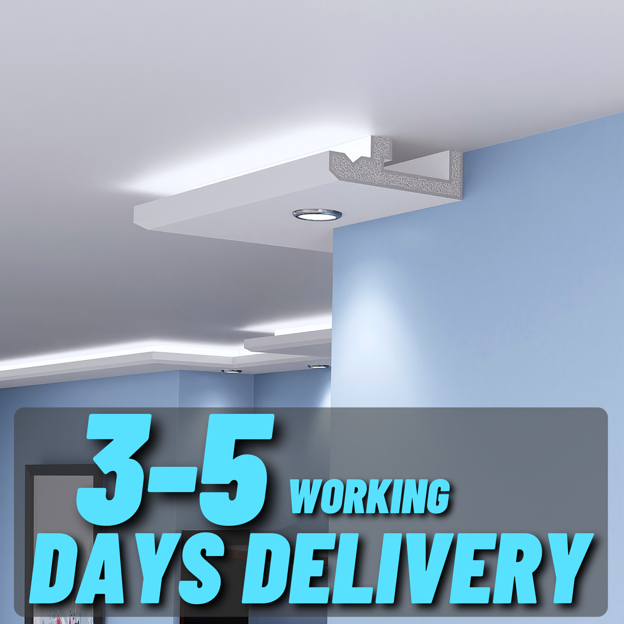 Plaster Coated Coving for LED LU4HA 200mm x 60mm