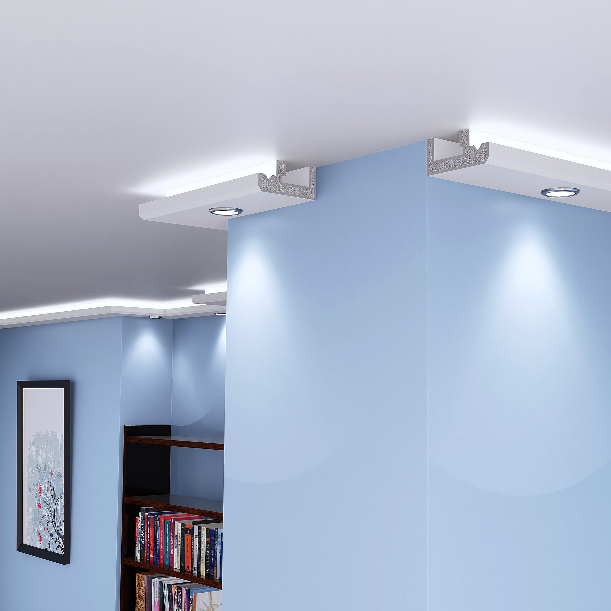 Plaster Coated Coving for LED LU4HB 130mm x 60mm
