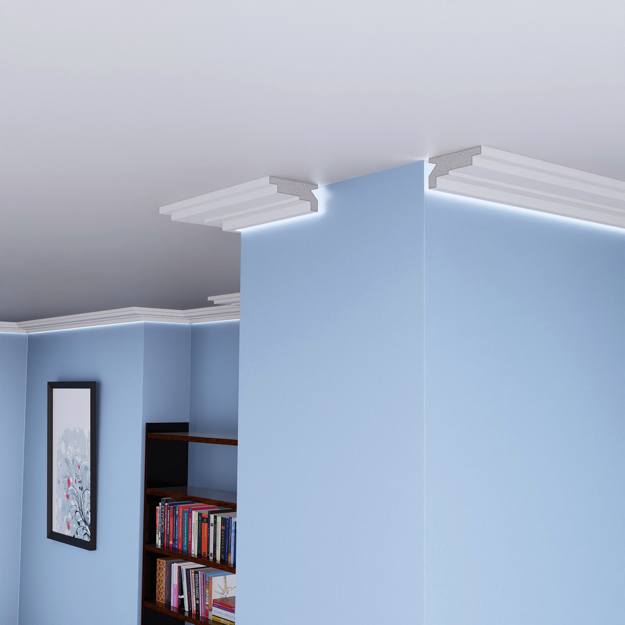 Plaster Coated Coving for LED SH15 100mm x 45mm